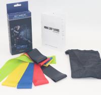 China Silicone Gradient Color Yoga Resistance Band 600mm With Multiple Color Choices for sale