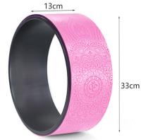 China 33cm Diameter PU Yoga Exercise Wheel Thick Cushion For Dharma for sale
