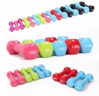 China Colorful Cast Iron Fitness Dumbbell , 2kg Hex Dumbbells Portable for sale