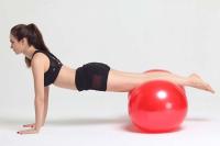 China PVC Anti Burst Inflate Exercise Ball , Peanut Yoga Ball Elastic 90*45cm for sale