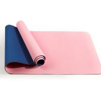 China Double Layer Dual Color TPE Yoga Mat 183*61cm Good Elasticity for sale