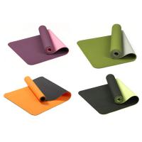 China Double Layer Dual Color TPE Yoga Mat 183*61cm Good Elasticity for sale