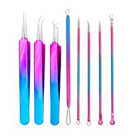 China 4 Pcs 5 Pcs 7 Pcs Facial Skin Care Devices Stainless Steel Acne Blackhead Remover for sale