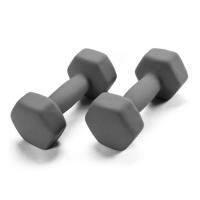 China Cast Iron Rubber Hexagon Dumbbell Sets Kit 0.5KG 0.75KG 1KG 2KG 3KG for sale