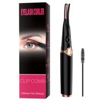 China Portable Mini Electric Heated Eyelash Curler 70 Degrees Black for sale