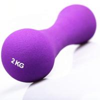 China Weightlifting Bone Shaped Dumbbells , 3kg Neoprene Dumbbells Fitness for sale