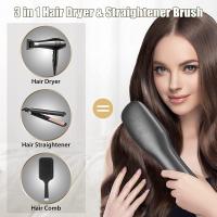 China Nylon Alloy Hot Air Brush Straightener Comb 1200w With 2m Power Cord for sale
