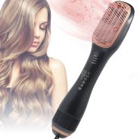 China 1200w Styler Hair Dryer Comb 160 Degree Negative Ionic Straightener for sale