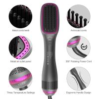 China 1200w Styler Hair Dryer Comb 160 Degree Negative Ionic Straightener for sale
