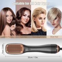 China 110V AC Dryer Styler Hot Air Comb , 60Hz Electric Heated Hair Brush for sale