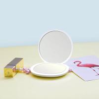 China Hand Travel Pocket Beauty Mirrors LED Purse Folding Makeup 3X Magnifying Custom Cosmetic Desktop Mirror for sale