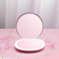 China Portable Lighted Makeup Mirror, 1X/7X Magnification, Compact Magnifying Makeup Mirror with Daylight LED Ring Light for sale