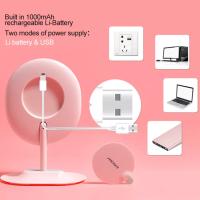 China Table Vanity Touch Sensor Switch Single Sides Oval Shaped Soft Led Lights Portable Dressing Table Mirror for sale