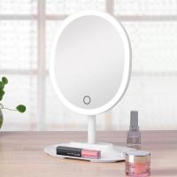 China Original Manufacturer Touch Sensor Switch Single Sides Oval Shaped Soft Lights Led Lighted Makeup Mirror for sale