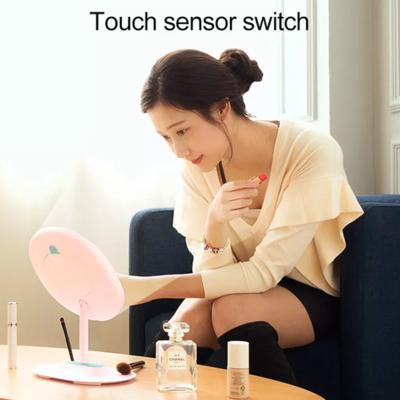 China Wholesales Makeup Mirror with LED Soft Ring Lights Touch Sensor Mirror Desktop Mirror for sale