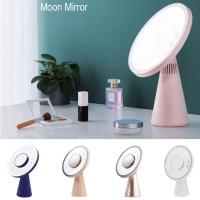 China Desktop Round Portable Pantone Color Makeup Vanity Beauty LED Mirror for sale
