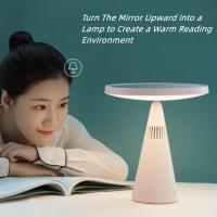 China Desktop Round Portable Pantone Color Makeup Vanity Beauty LED Mirror for sale
