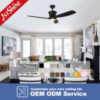 China 6 Speeds Smart Timing Quiet DC Motor 52 Inch Ceiling Fans With 3 Reversible Blades for sale