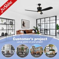 China 6 Speeds Smart Timing Quiet DC Motor 52 Inch Ceiling Fans With 3 Reversible Blades for sale