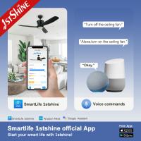 China 6 Speeds Smart Timing Quiet DC Motor 52 Inch Ceiling Fans With 3 Reversible Blades for sale