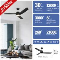 China Bedroom 6 Speed Remote Control Wooden Decorative Ceiling Fan With Led Light for sale