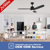 China Bedroom 6 Speed Remote Control Wooden Decorative Ceiling Fan With Led Light for sale