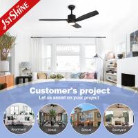 China Bedroom 6 Speed Remote Control Wooden Decorative Ceiling Fan With Led Light for sale