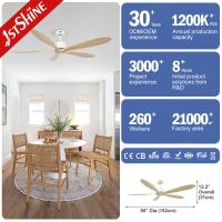 China 60 Inches 5 Wooden Blade Ceiling Fan With Five Speed DC Motor for sale