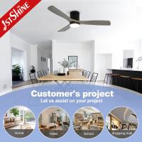 China Low Noise 35W Decorative Saving Space Flush Mount Ceiling Fan With LED Light for sale