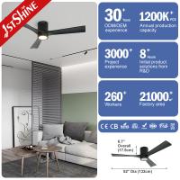 China Low Profile 52inch Decorative Flush Mount Ceiling Fan With LED Light for sale