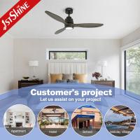 China Decorative Simple 3 Wooden Blade LED Ceiling Fans With Remote Control for sale