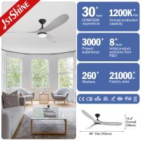 China Fan Ceiling Decorative 3 Wooden Blades DC 6 Speed Remote Control Low Noise for sale