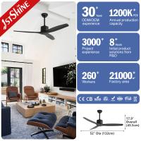 China Sleek and Stylish Solid Wood Ceiling Fan Powered by DC Motor with Remote Control for sale