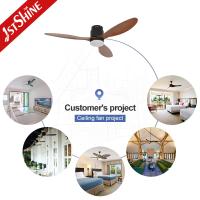 China 52 Inch Flush Mounted Ceiling Fan Light Decorative Plastic Dc Motor for sale