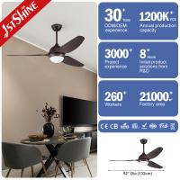 China 1 4 8H Timing ABS Blades Remote LED Ceiling Fan With 35W Motor for sale