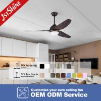 China 1 4 8H Timing ABS Blades Remote LED Ceiling Fan With 35W Motor for sale