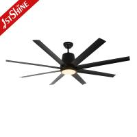 China Black Low Profile Energy Saving 64 Inch Plastic Ceiling Fan 8 Blades for sale