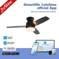 China 6 Speed Remote Control Decorative Ceiling Fan , Mdf Blades Black Plastic Ceiling Fan for sale