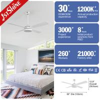 China DCF-W986 35W Low Noise 4 MDF Blade Modern Ceiling Fan LED Light For Bedroom for sale