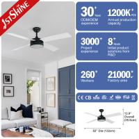 China Low Noise Remote LED Ceiling Fan With MDF Blade DC Motor Ceiling Fan for sale