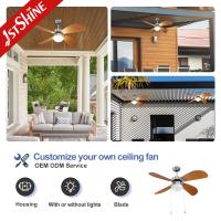 China IP42 Outdoor Ceiling Fan For Waterproof Plywood Blade Remote Control for sale