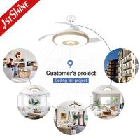 China Invisible 42 Inch Smart RGB LED Ceiling Fan For Bedroom for sale