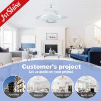 China Embedded Industrial 6 Speeds Remote Control Retractable Ceiling Fan With LED Light for sale