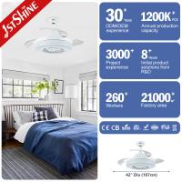 China Retractable 42 Inch Bladeless LED Ceiling Fan Indoor Remote Control for sale