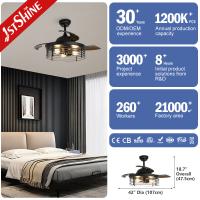 China Bladeless Farmhouse Ceiling Fan With Light Small Modern Industrial for sale