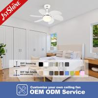 China White Ceiling Fan Light Kids' Room DC Motor 30 Inch Mini LED Ceiling Fan for sale