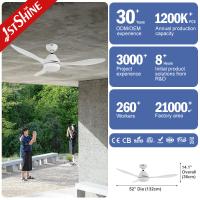 China Plastic High RPM Dimmable LED Ceiling Fan Light With Remote Control for sale