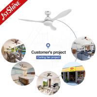 China Plastic High RPM Dimmable LED Ceiling Fan Light With Remote Control for sale