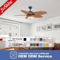China Low Noise 5 Blades Energy Saving Ceiling Fan With Led Light Large Airflow for sale