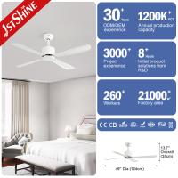 China White Air Cooling Industrial Ceiling Fan 5 Speed Choice High Air Volume for sale